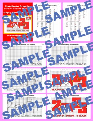 Happy New Year Coordinate Graphing Picture: 2023 | Made By Teachers