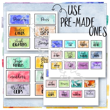 Teacher Toolkit Labels Washi Tape Watercolor - Made By Teachers
