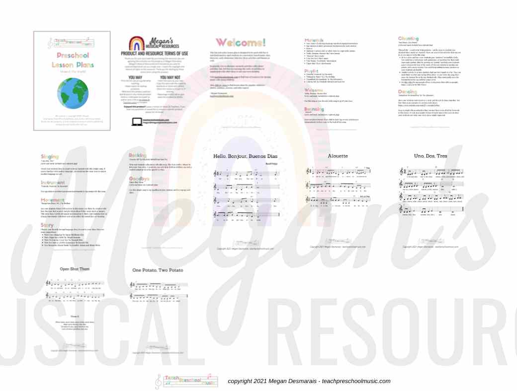 Preschool Music Lesson Plan | Countries Around The World | Music and ...