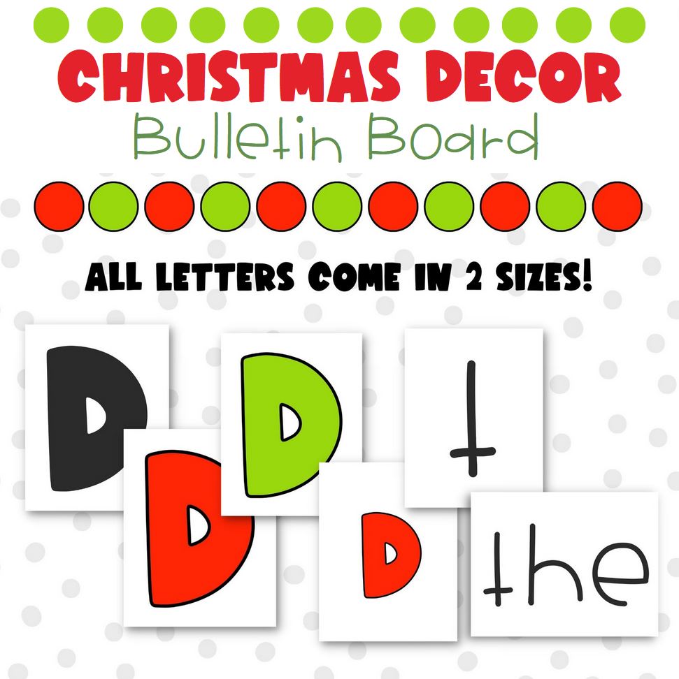 "Deck the Halls" Gnomes Christmas Bulletin Board and Door Decor Kit ...