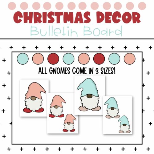 Winter and Christmas Gnomes Bulletin Board and Door Decor Kit | Made By ...