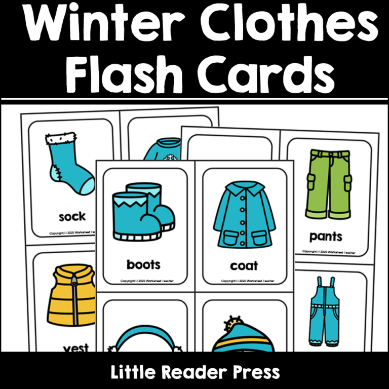 12 Winter Clothes Flash Cards | Made By Teachers