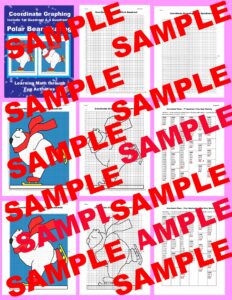 Winter Coordinate Plane Graphing Picture: Polar Bear Skating | Made By ...