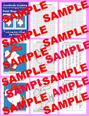 Winter Coordinate Plane Graphing Picture: Polar Bear Skating | Made By ...