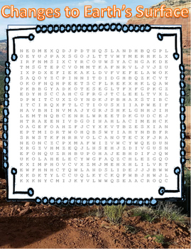 Changes To Earth's Surface Word Search & Work-For-It Word Search | Made ...