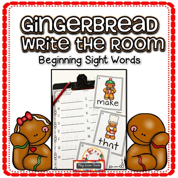 Gingerbread Write the Room Sight Words Activity | Made By Teachers