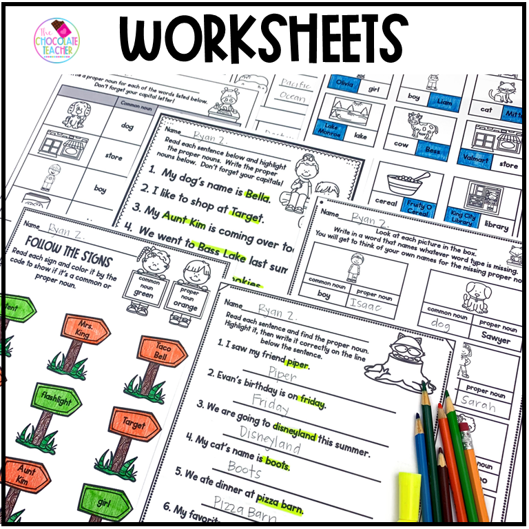 Common and Proper Nouns - Grammar - First Grade | Made By Teachers