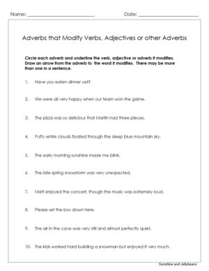 Adverbs - Recognizing & Using Adverbs - 6 Worksheets - Grades 3-4 ...