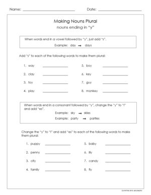 Plural Nouns - Regular & Irregular - 8 worksheets - Grades 2-3 - CCSS ...