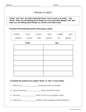Many-Much-Few-Little-Fewer-Less - Easily-Confused Words - Grades 3-5 ...