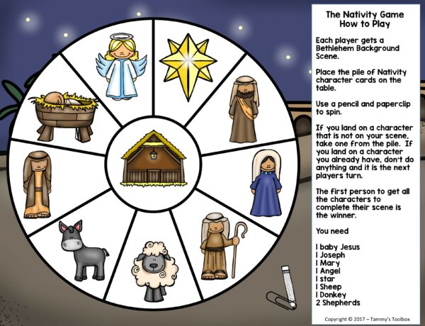 Christmas Nativity Craft and Game Activity Freebie | Made By Teachers