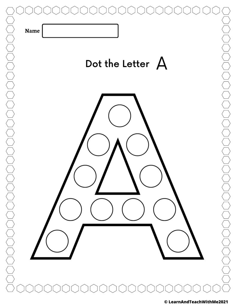 Uppercase Letters Dot Marker Worksheets | Made By Teachers