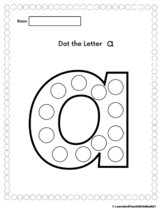 Lowercase Letters Dot Marker Worksheets | Made By Teachers