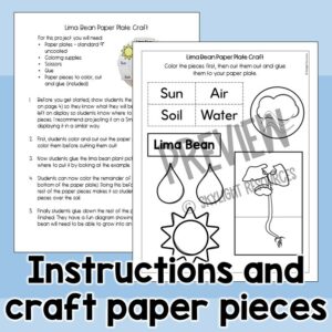 Lima Bean Paper Plate Craft Activity | What My Plant Needs to Grow ...