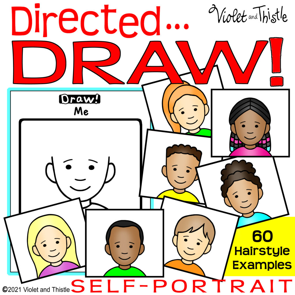 Directed Drawing Self Portrait Template Back to School Write Learn How ...