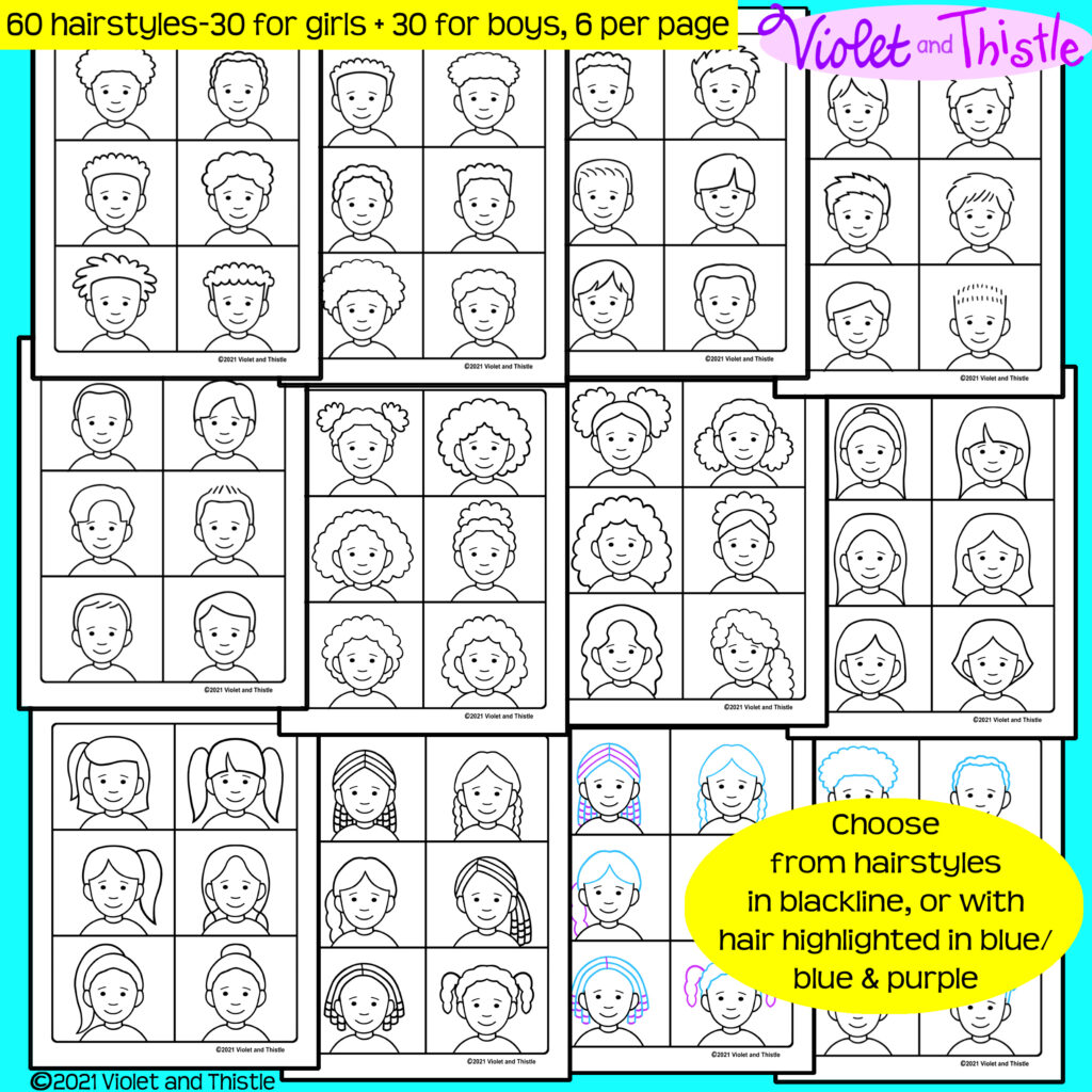 Directed Drawing Self Portrait Template Back to School Write Learn How ...