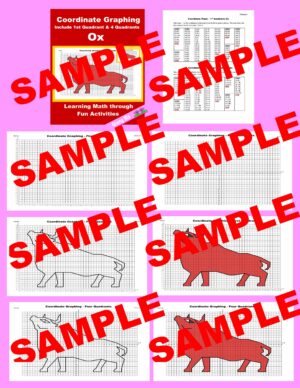 Chinese New Year Coordinate Plane Graphing Picture: Zodiac Ox | Made By ...