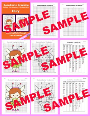 Halloween Coordinate Plane Graphing Picture: Fairy | Made By Teachers