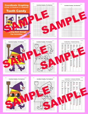 Halloween Coordinate Plane Graphing Picture: Tooth Candy | Made By Teachers