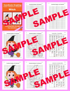 Halloween Coordinate Plane Graphing Picture: Witch | Made By Teachers