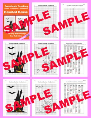 Halloween Coordinate Plane Graphing Picture: Haunted House | Made By ...