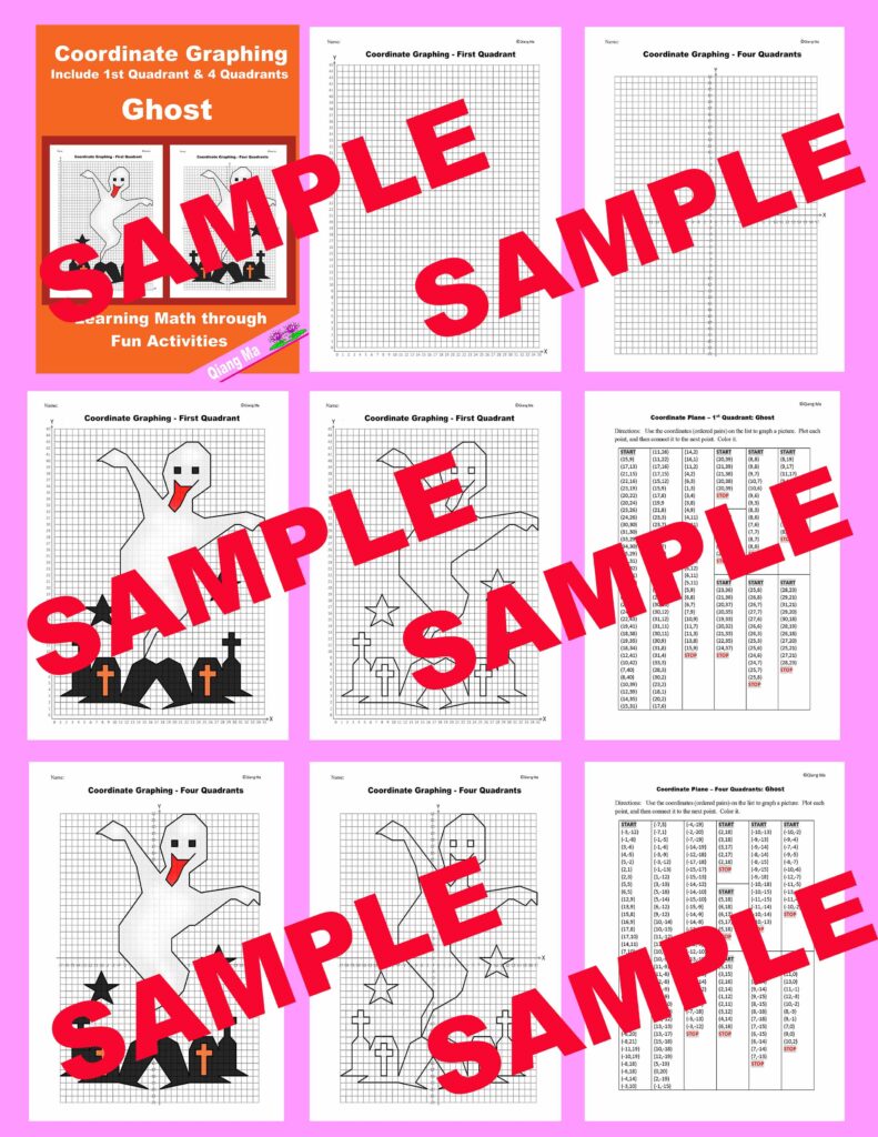 Halloween Coordinate Plane Graphing Picture: Ghost | Made By Teachers