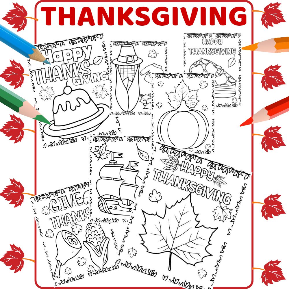 Thanksgiving Coloring Pages November Activity | Made By Teachers