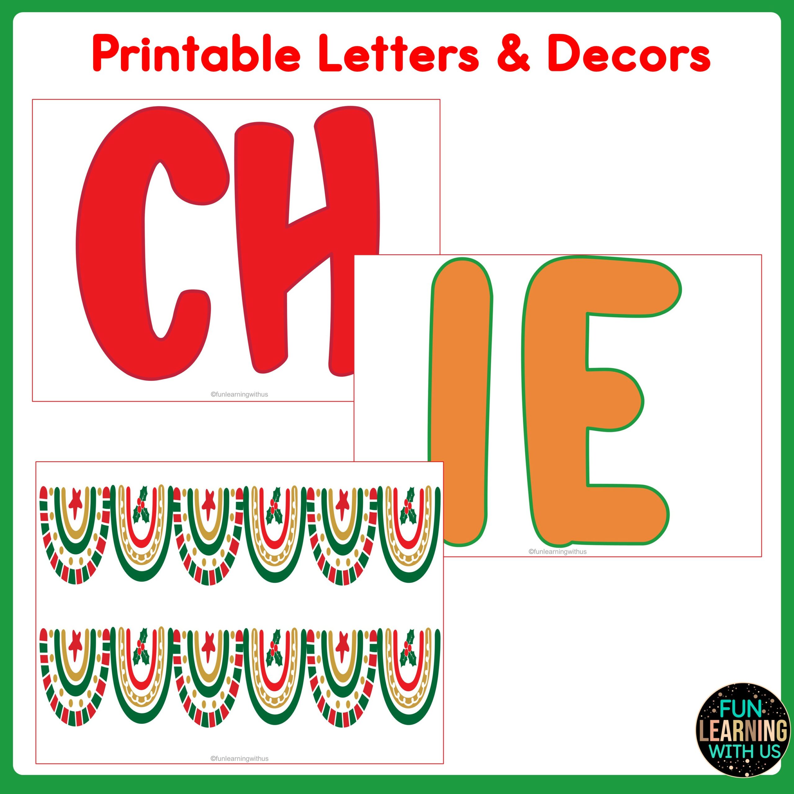 Christmas Rainbow Bulletin Board Décor | Merry Christmas December Door ...