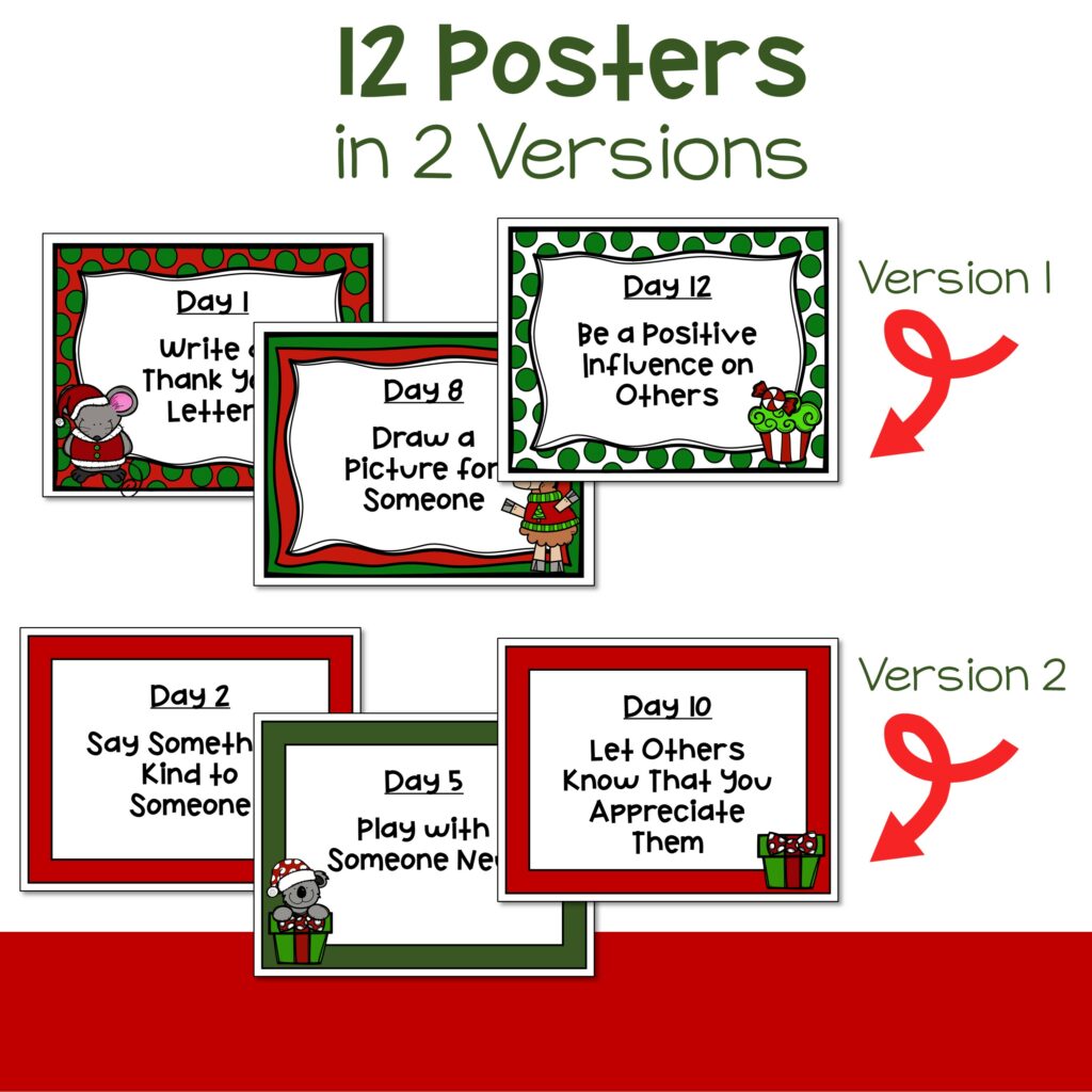 12 Days of Christmas Kindness Activity - Random Acts of Kindness for ...