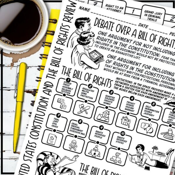 Bill of Rights Review Guide and Maze | Made By Teachers