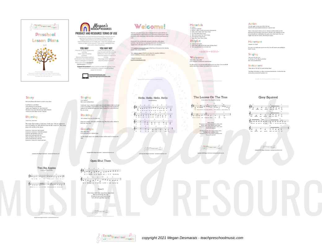 Music Lesson Plan | Fall and Autumn | Movement and Musical Activities ...