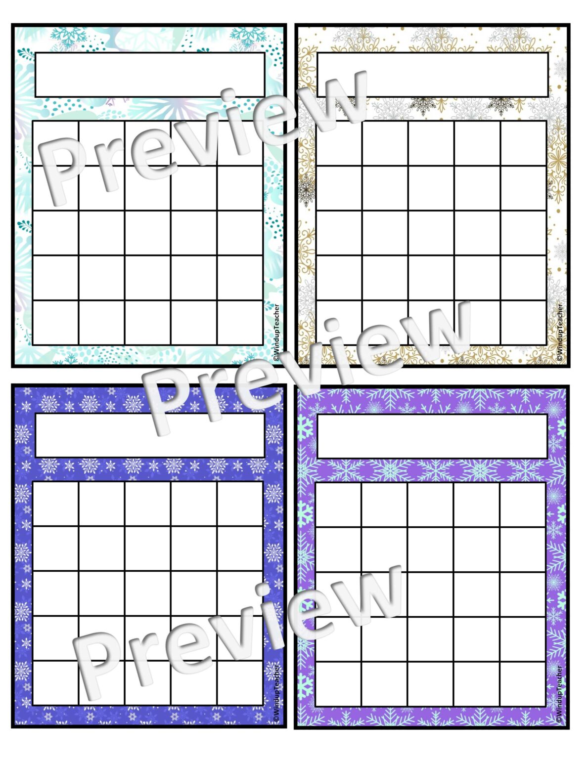 Snowflake Classic Sticker Charts - Made By Teachers