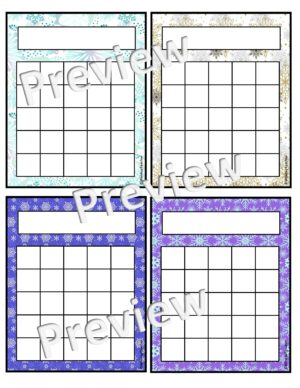 Snowflake Classic Sticker Charts - Made By Teachers