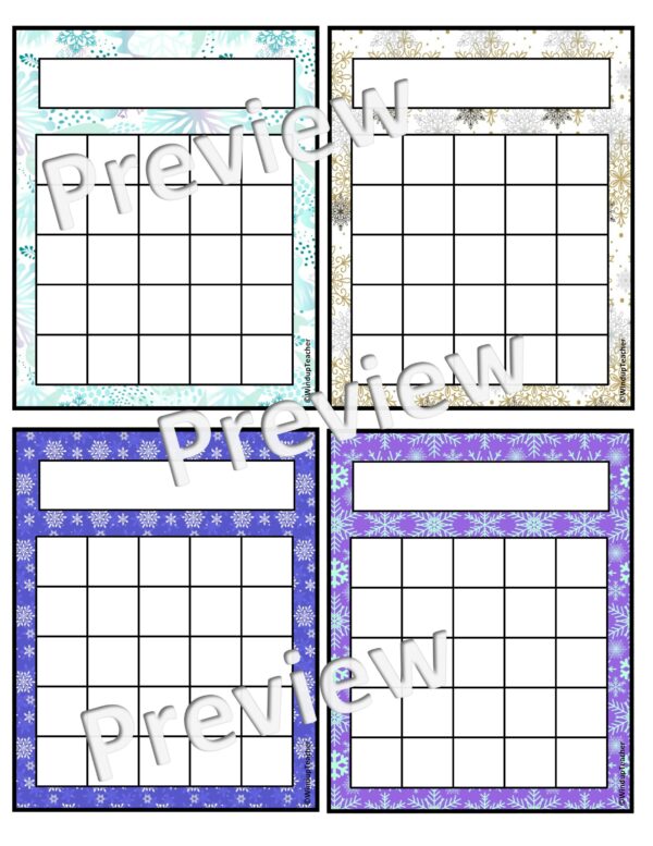 Snowflake Classic Sticker Charts - Made By Teachers