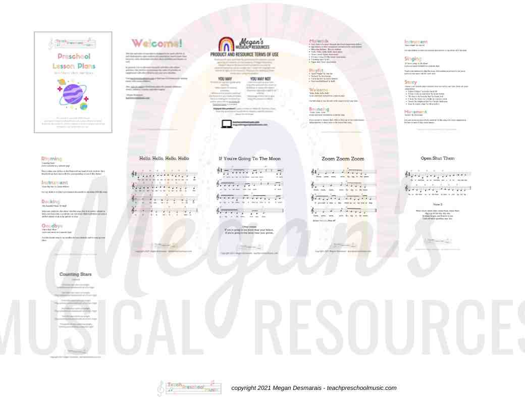Music Lesson Plan | Sun, Moon, Stars, and Space | Movement and Musical ...