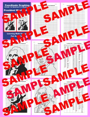 Presidents' Day Coordinate Plane Graphing Picture: Washington | Made By ...