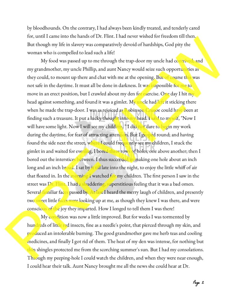 "The Loophole of Retreat" by Harriet Jacobs Close Reading Analysis ...