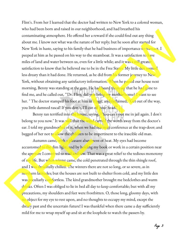 "The Loophole of Retreat" by Harriet Jacobs Close Reading Analysis ...