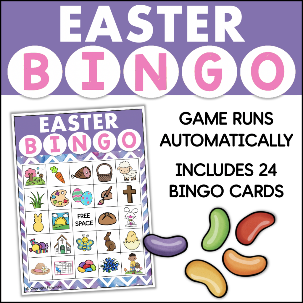 EASTER Bingo Game Activity Runs Automatically in Powerpoint | Made By ...