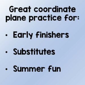 Coordinate Plane Mystery Graphing Pictures Activity Quadrant I Sharks ...