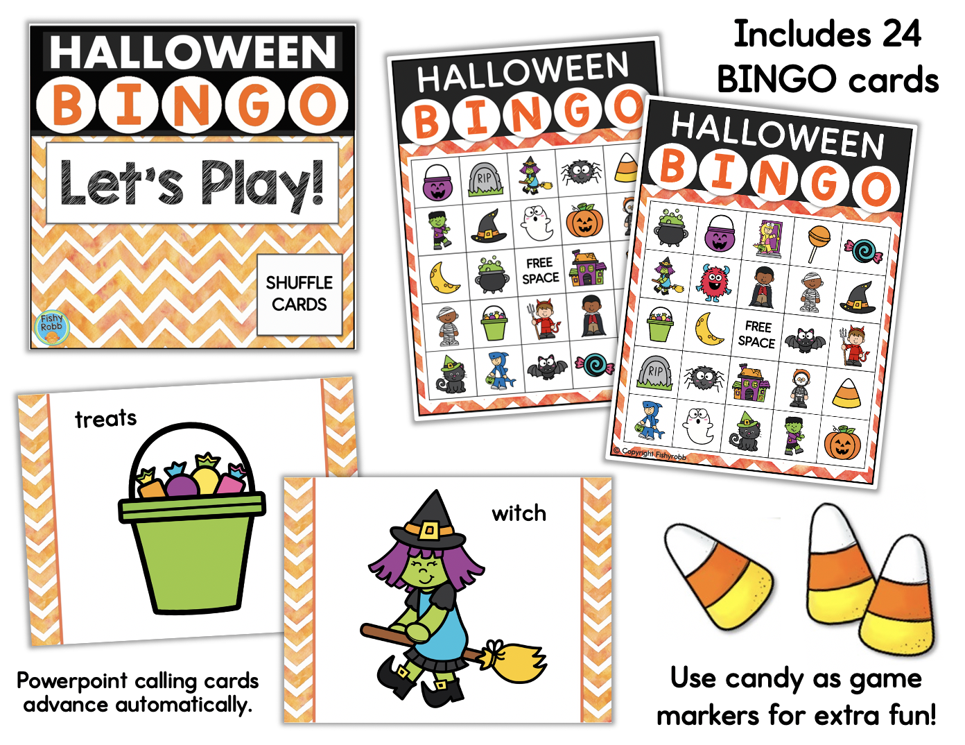 HALLOWEEN Bingo Game for Powerpoint | Made By Teachers