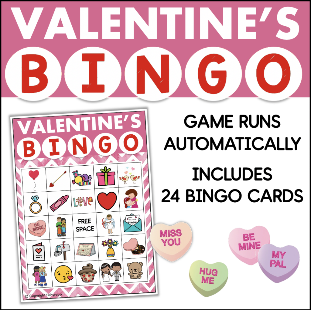 Valentine's Day Bingo Game Activity Runs Automatically in Powerpoint ...