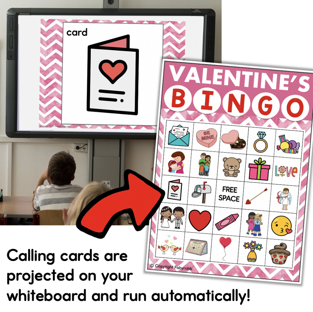 Valentine's Day Bingo Game Activity Runs Automatically in Powerpoint ...