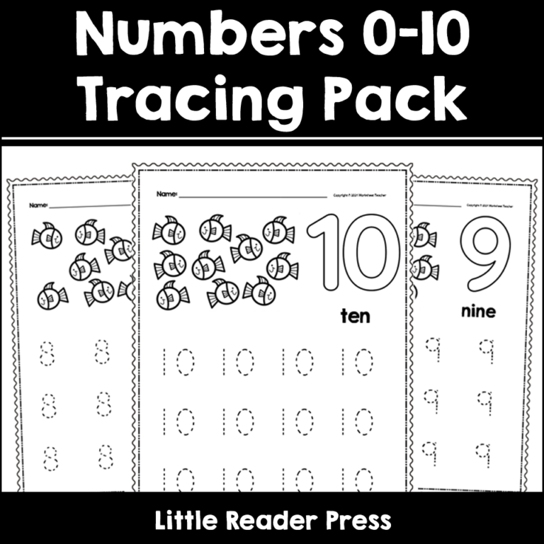 Ocean Fish Numbers 0-10 Tracing Worksheets | Made By Teachers