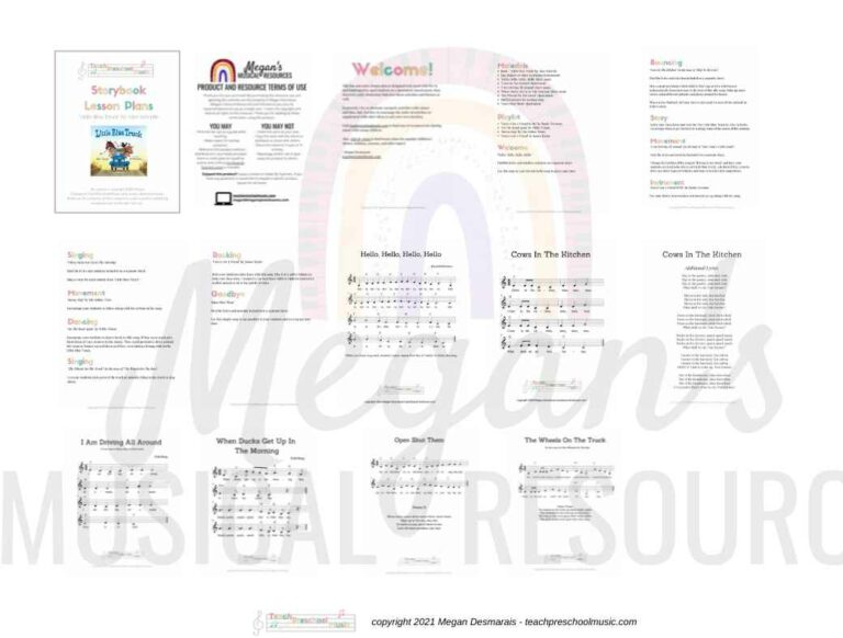 Preschool Music Lesson Plan | Little Blue Truck | Music and Movement ...