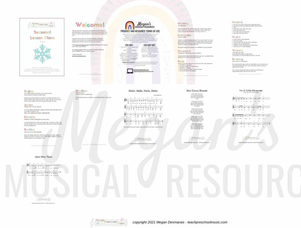 Preschool Music Lesson Plan | Winter | Music and Movement Activities ...