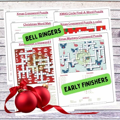 Christmas Holiday Puzzles Crosswords, Codebreakers, Jumbles, Word ...