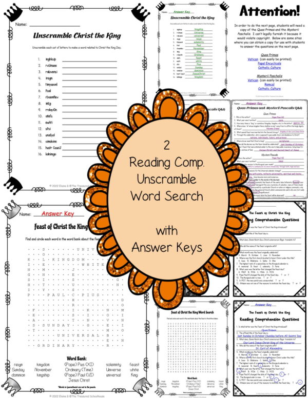 Christ the King Worksheet & Activity Pack | Made By Teachers