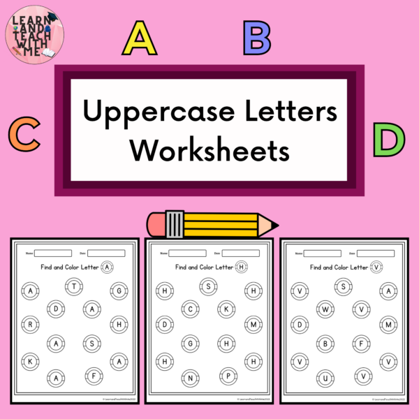 Uppercase Letters Find and Color Worksheets | Made By Teachers