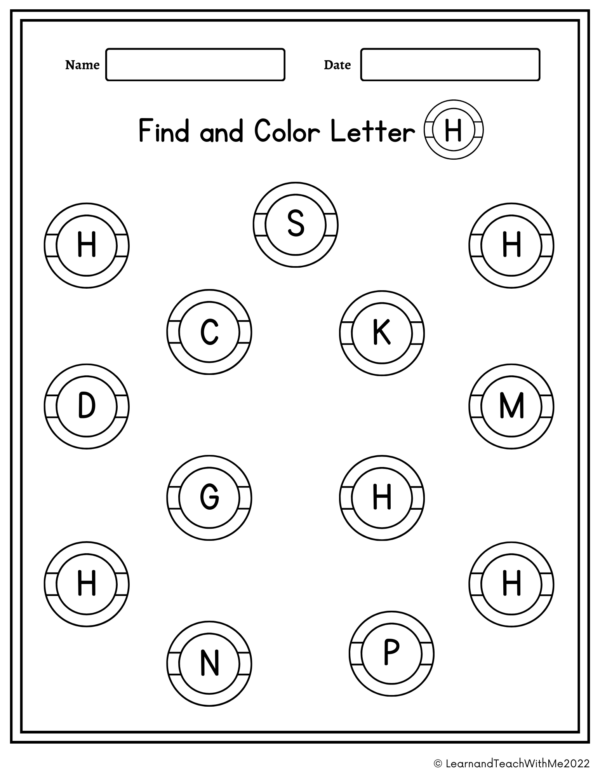 Uppercase Letters Find and Color Worksheets | Made By Teachers